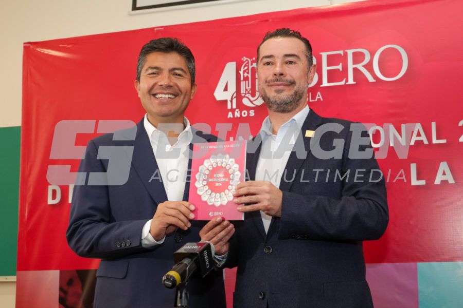 Eduardo Rivera conoce la Agenda Institucional 2024 de la Ibero Puebla - Agencia de Fotografía Es ...