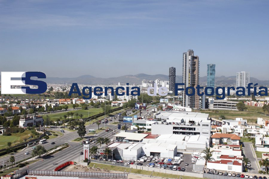 Vista aerea de la zona angelópolis - Agencia de Fotografía Es Imagen
